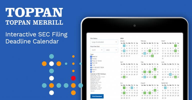 Sec Reporting Tools And Filing Software Toppan Merrill