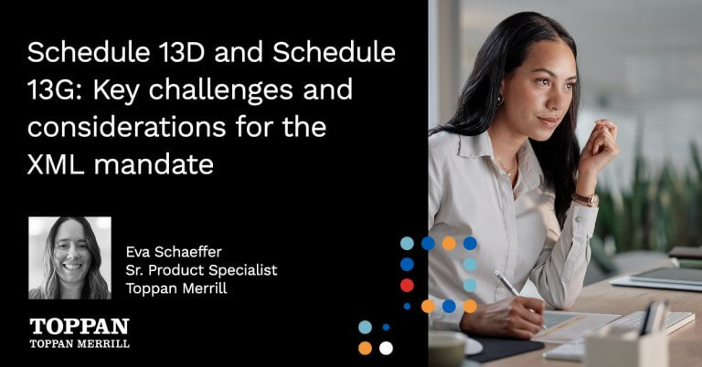 Schedule 13D and Schedule 13G | Toppan Merrill