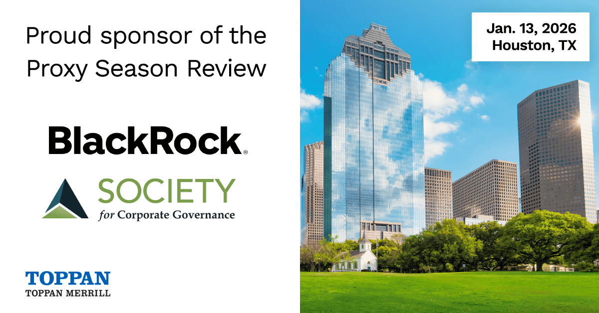 Proxy Season Review with Blackrock | Toppan Merrill